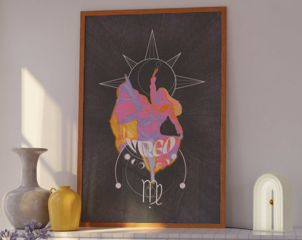 Gift For Virgo, Virgo Poster, Zodiac Poster, Virgo Decor, Zodiac Print ...