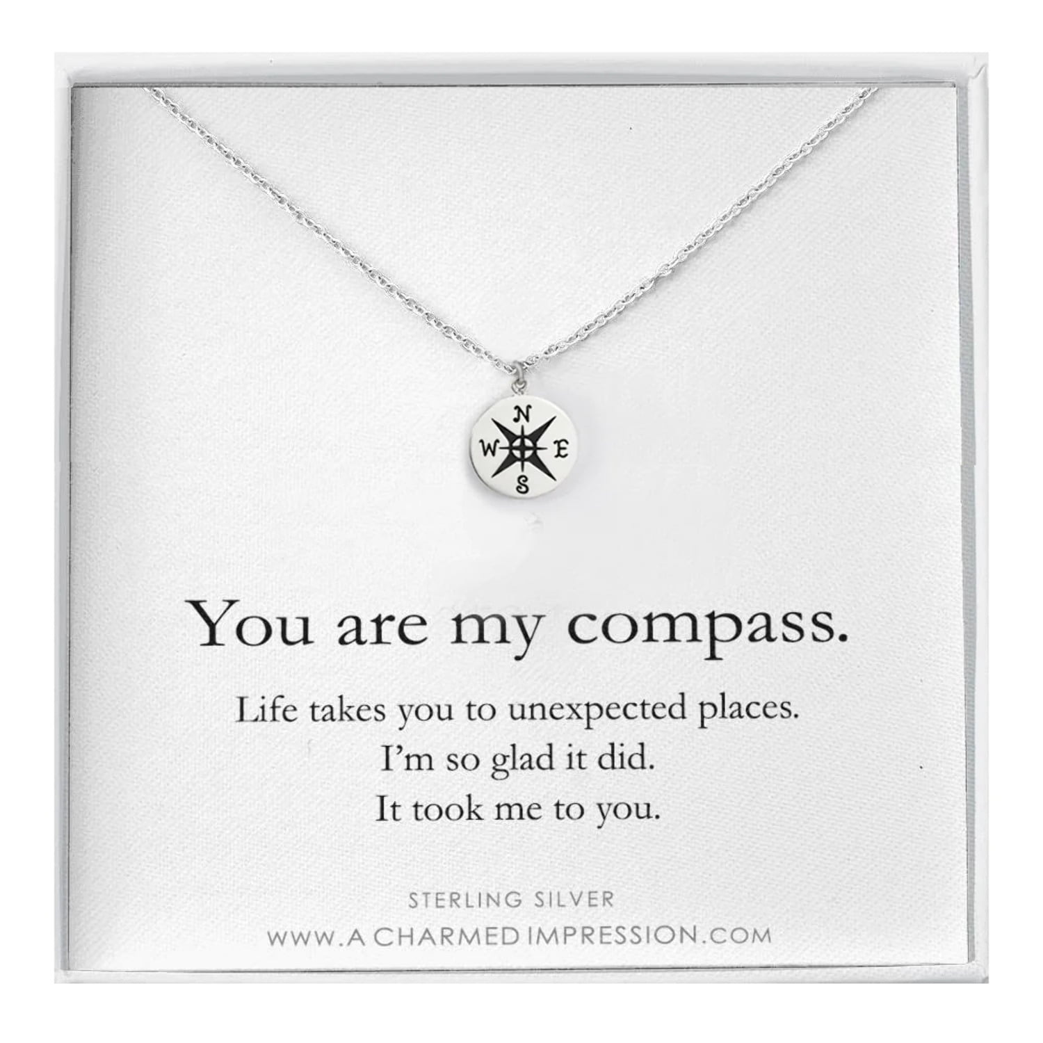 T For Wife Girlfriend Best Friend • You Are My Compass • Id Be Lost Without You • Silver