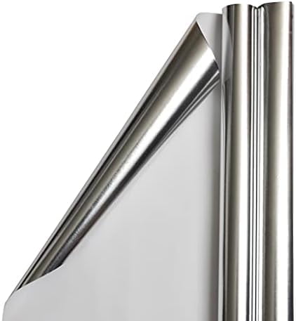Gift Wrap - Metallic Wrapping Paper - 50 Sq Ft - Silver Foil - 2 Rolls ...