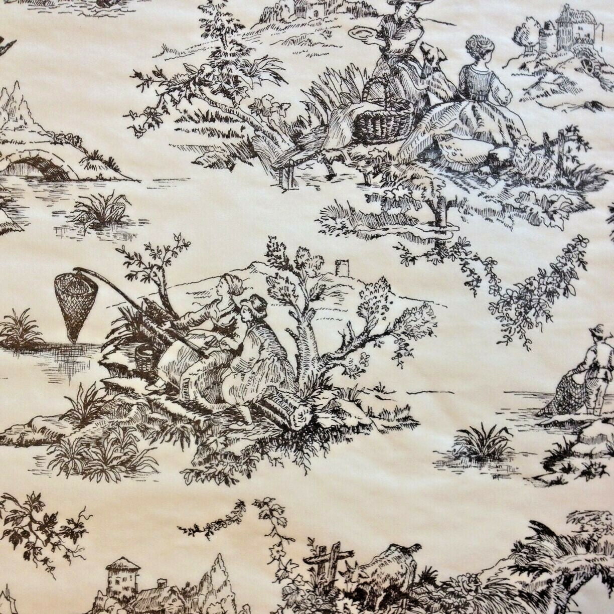 Gift Wrap Tissue Paper - Black Toile design on cream tissue - 30 Sheets ...