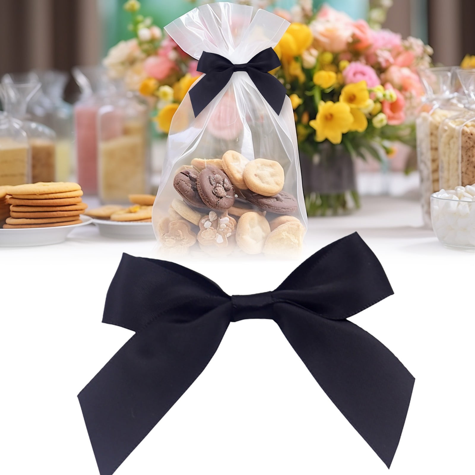 Gift Wrapping Paper,50 Pieces Wrap Bows Satin Ribbon Bows 2.5 Inch ...