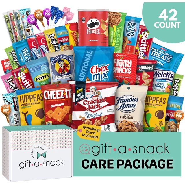 Gift a Snack 42 Count Snack Box with Variety Assortment of Snacks ...