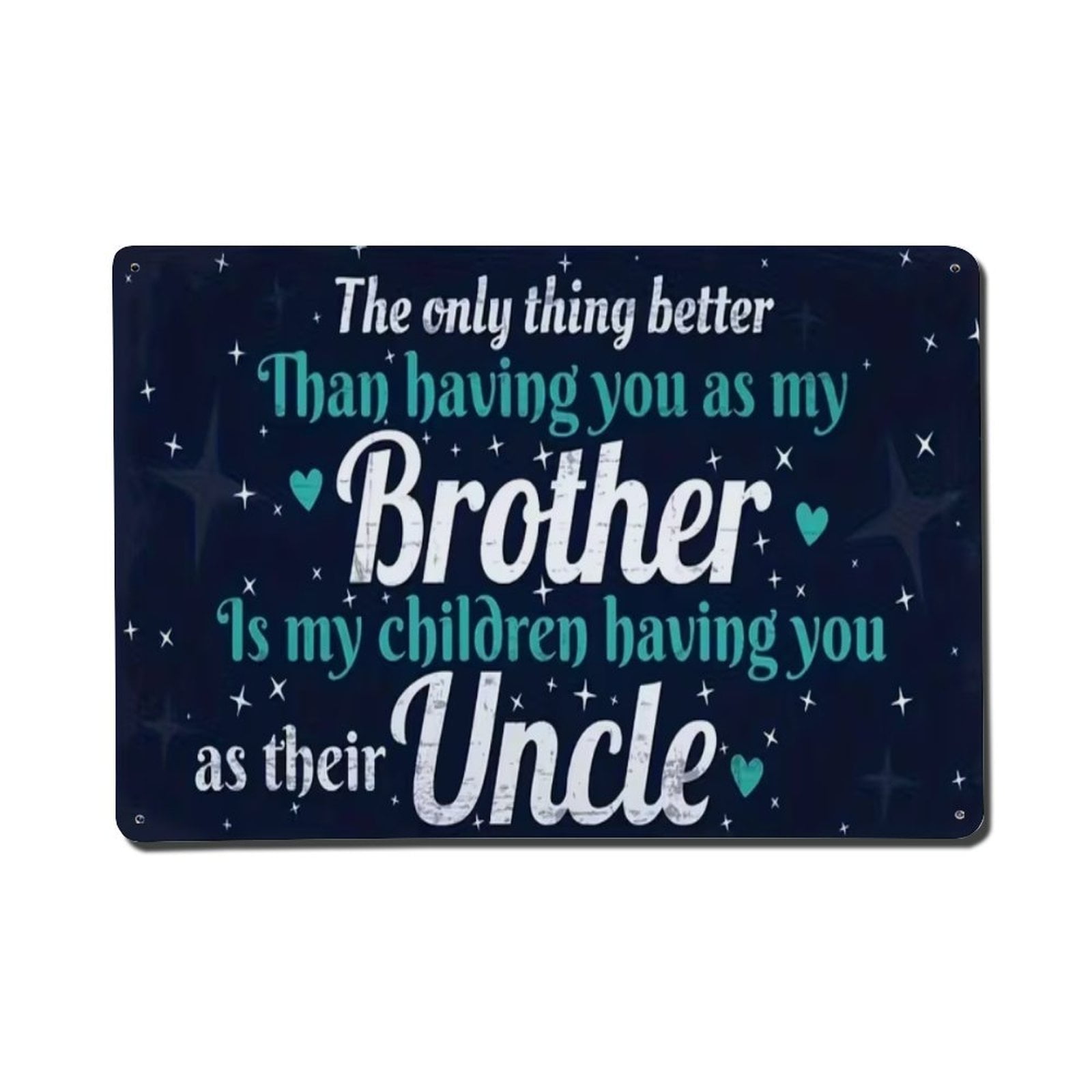 Gift for Brother And Uncle Tin Sign Vintage Metal Poster Living Room ...