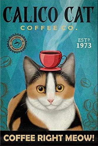 Gift for Calico Cat Lovers Custom Year Poster Cat Calico Cat Cafe, Bar ...