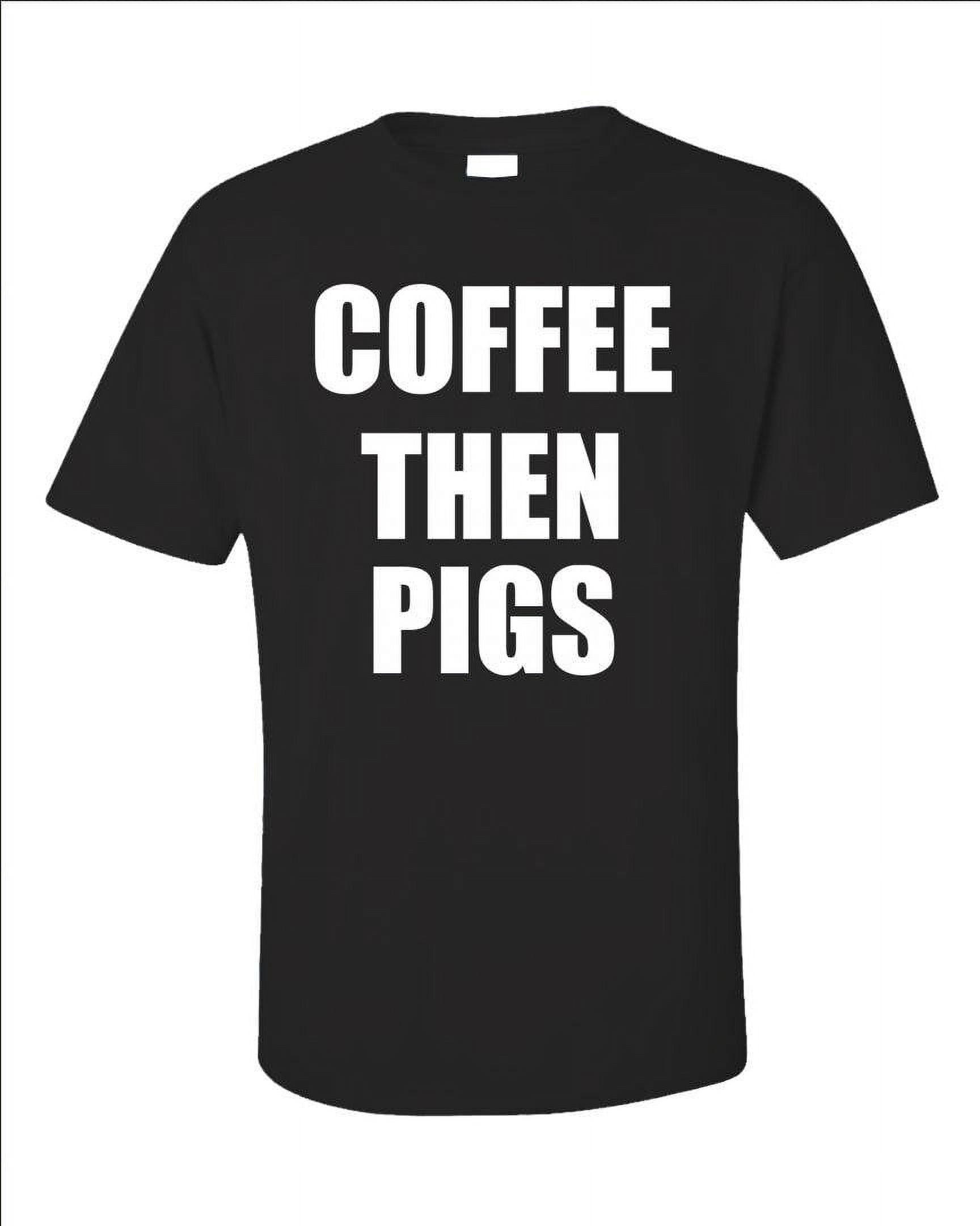 Gift for Coffee and Pig Lovers, Funny Animal Tee Shirt, Cute Coffee Pig ...