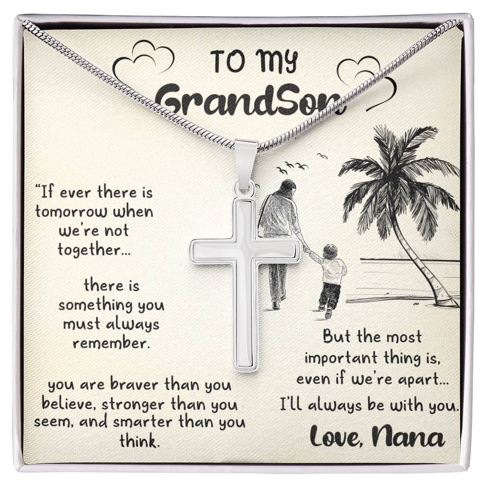 Gift for GrandSon - Cross Necklace - Artisan Cross Necklace - Gift Box ...