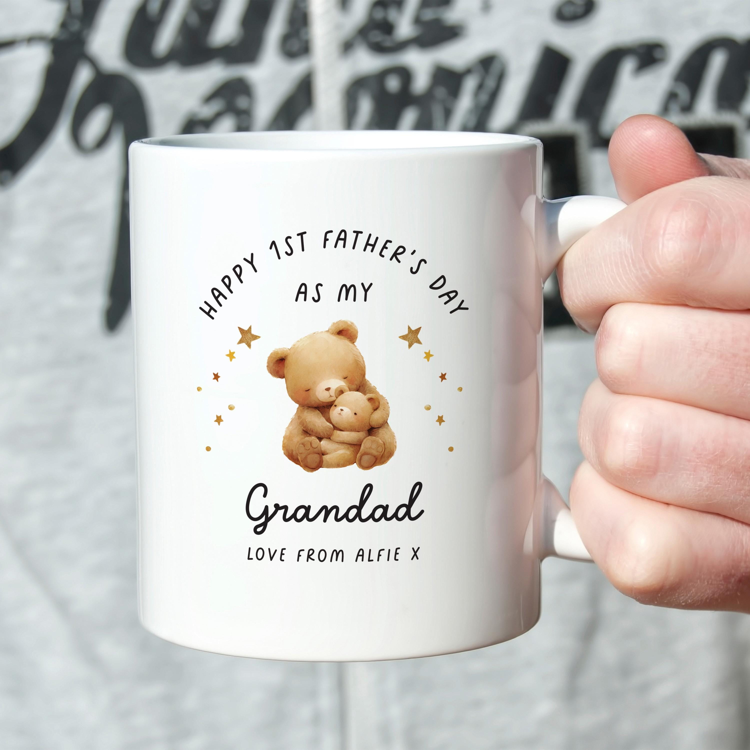 Gift for Grandad, First Father's Day Mug from Baby, Cute Grandpa ...