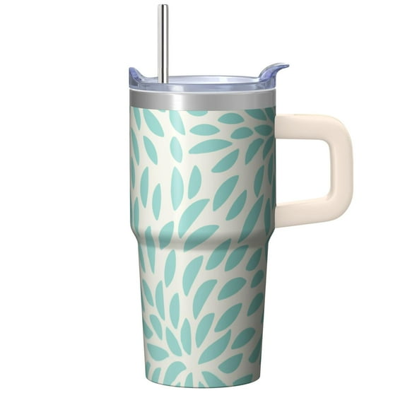 Gift for Her: Floral Tumbler 20oz with Handle, Insulated Stainless ...