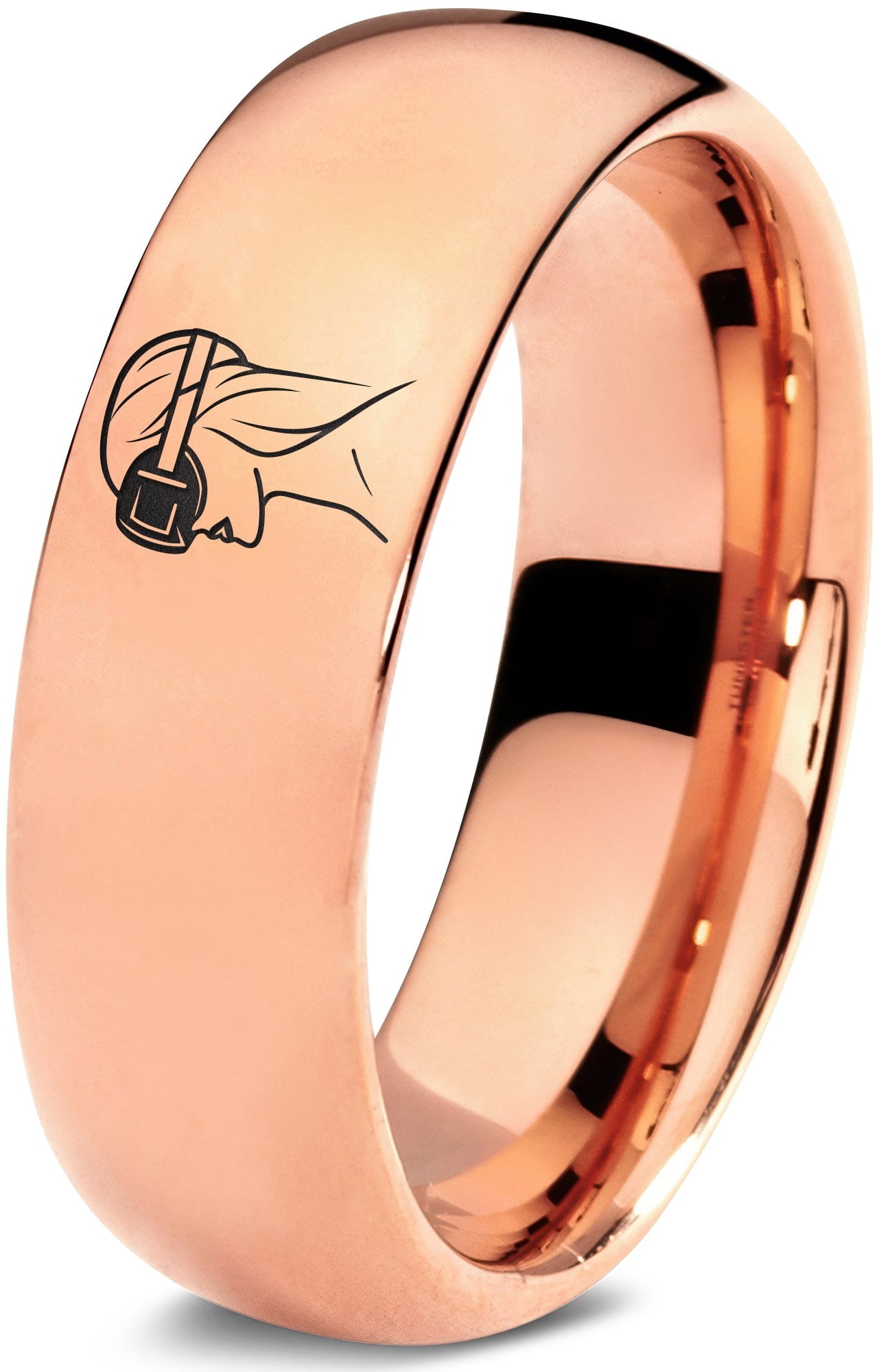 Gift for Him Rose Gold Jewelry Tungsten Gamer Retirement Engraving ...