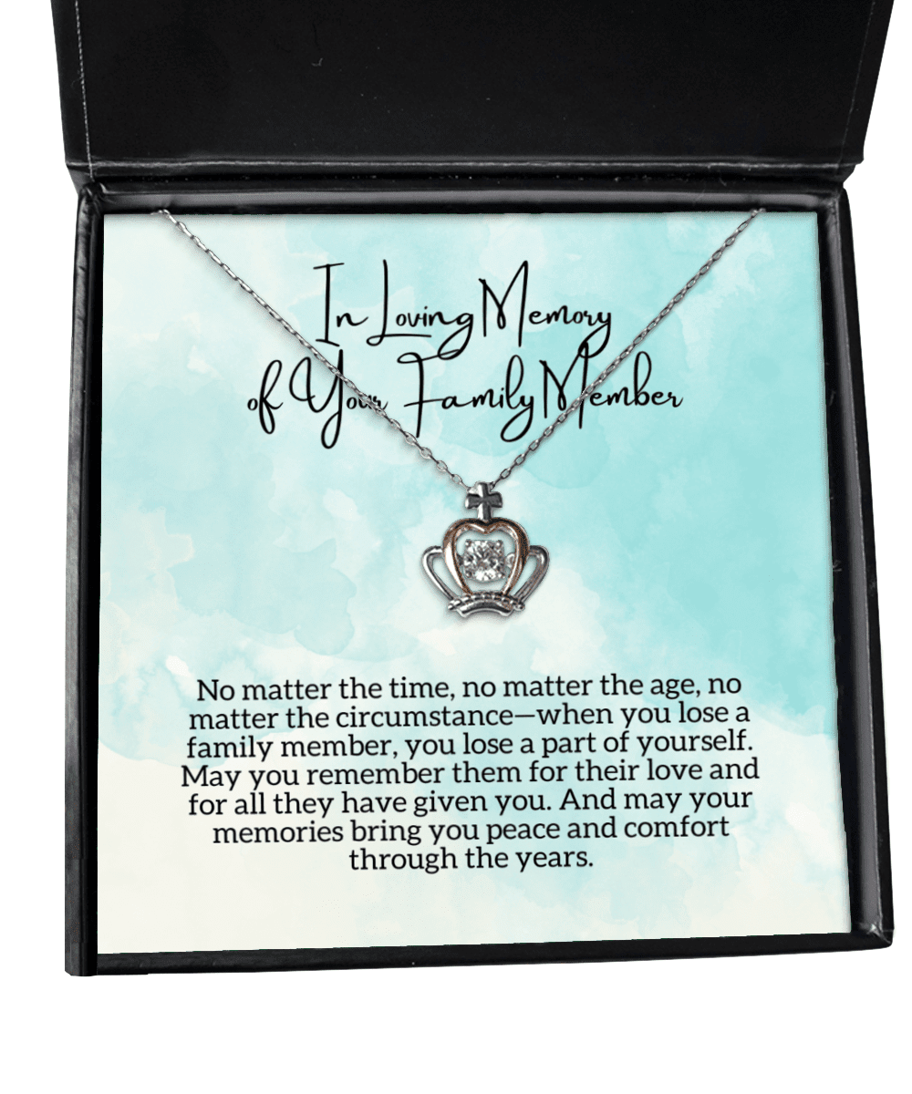 Gift for Loss of Family Member - Condolences, Memorial - Crown Necklace ...