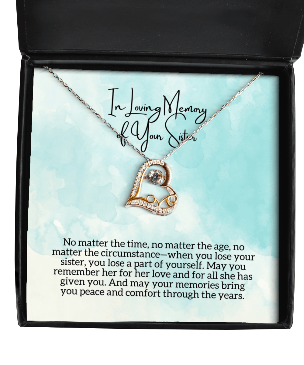 Gift for Loss of Sister - Condolences, Memorial - Love Dancing Heart ...