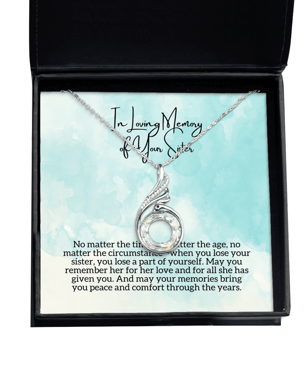 Gift for Loss of Sister - Condolences, Memorial - Phoenix Necklace for ...