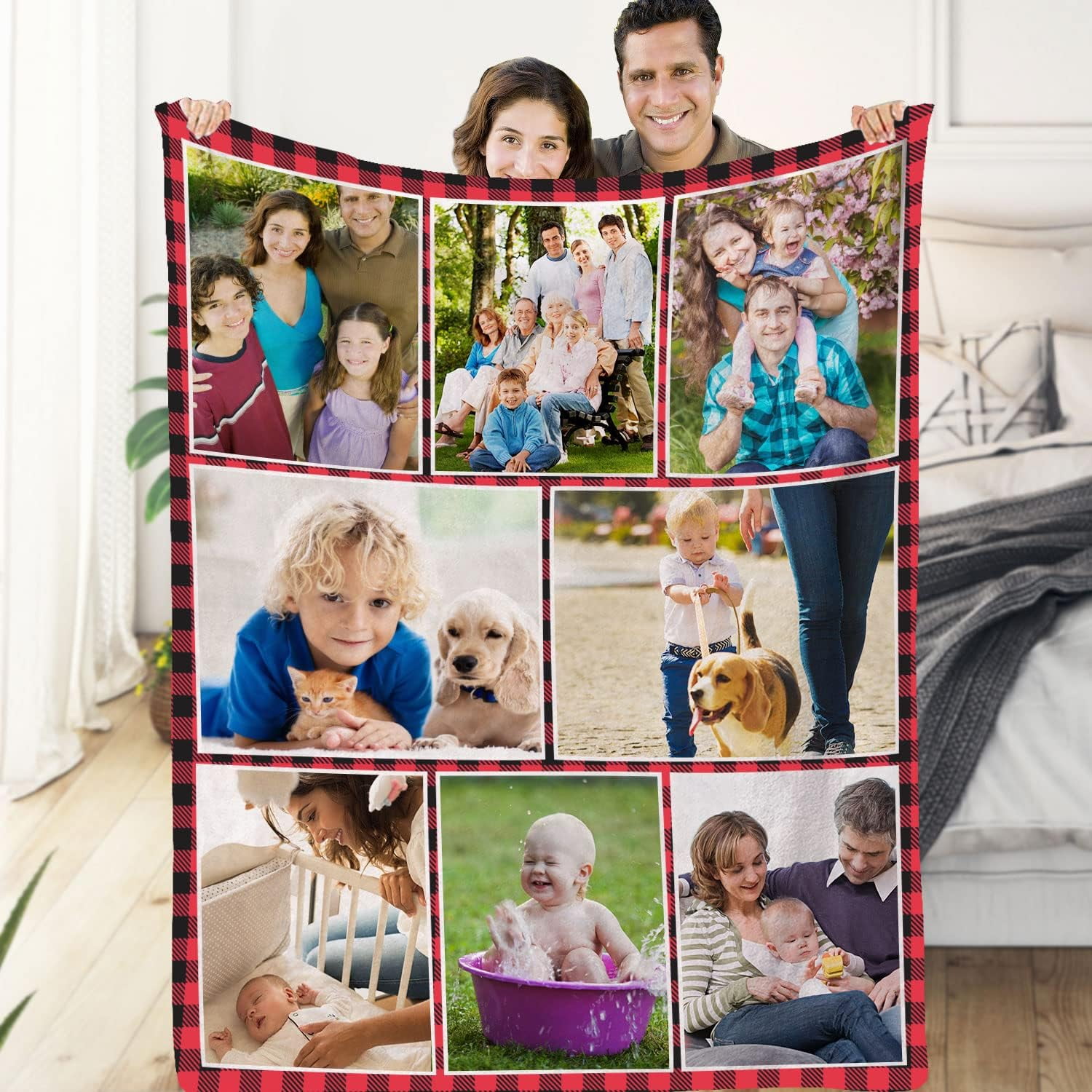 Gift for mom personalized blanket with photo, mother's day blanket with ...