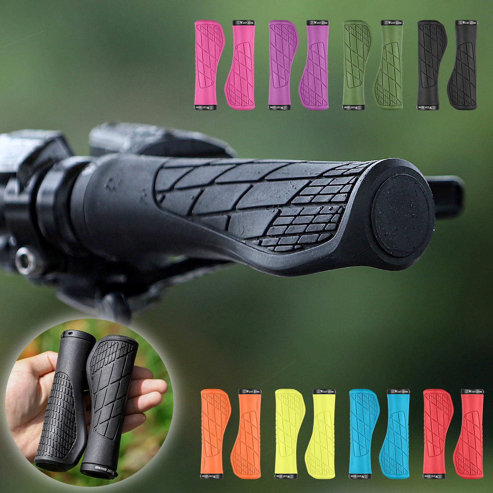 Gift savings tumgatte Bicycle Non-Slip Rubber Grips Cover Bike Lock ...