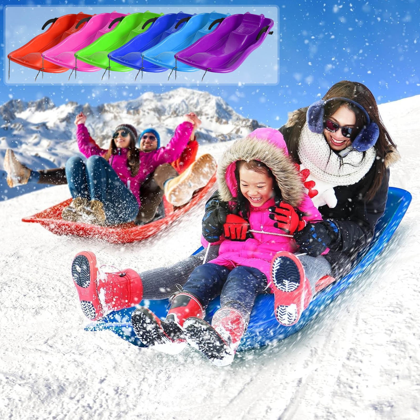 Gift savings tumgatte Heavy Duty Snow Sledge Plastic Sled for Kids ...
