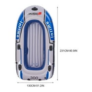 MADOG 2-Person Inflatable Dinghy Boat, 7' Fishing Boat Kayak with Oars ...