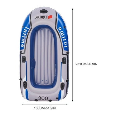 MADOG 2-Person Inflatable Dinghy Boat, 7' Fishing Boat Kayak with Oars ...