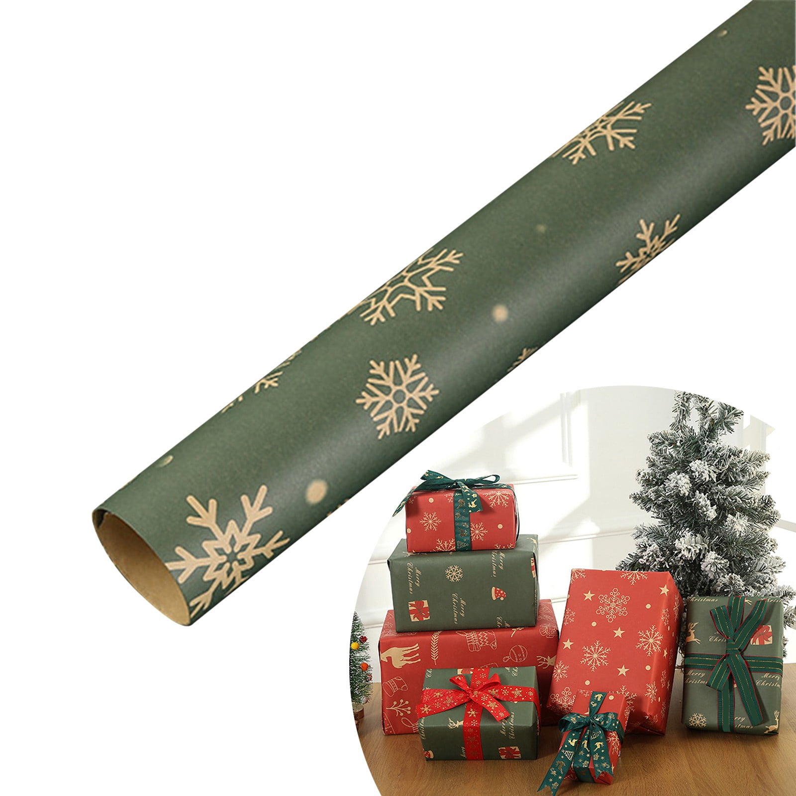 Gift Wrapping Paper,Christmas Wrapping Paper Roll 12 Traditional ...