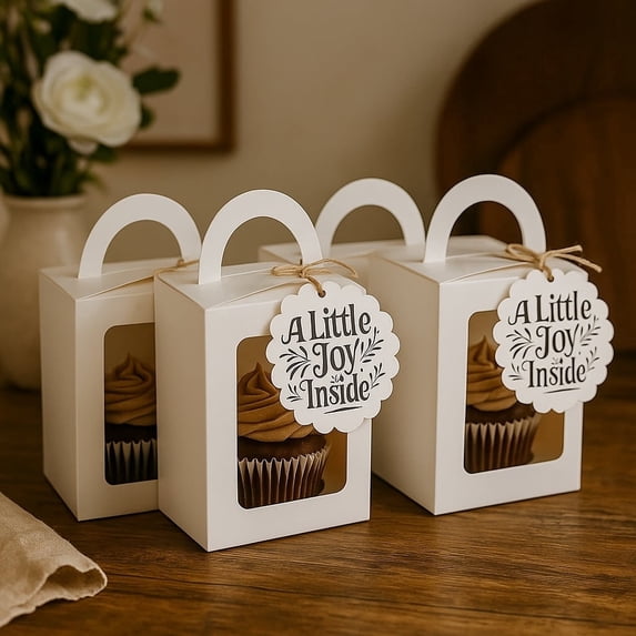 GiftCovery Cake Boxes with Window – 25 Pack Cookie Boxes, Mini Treat ...
