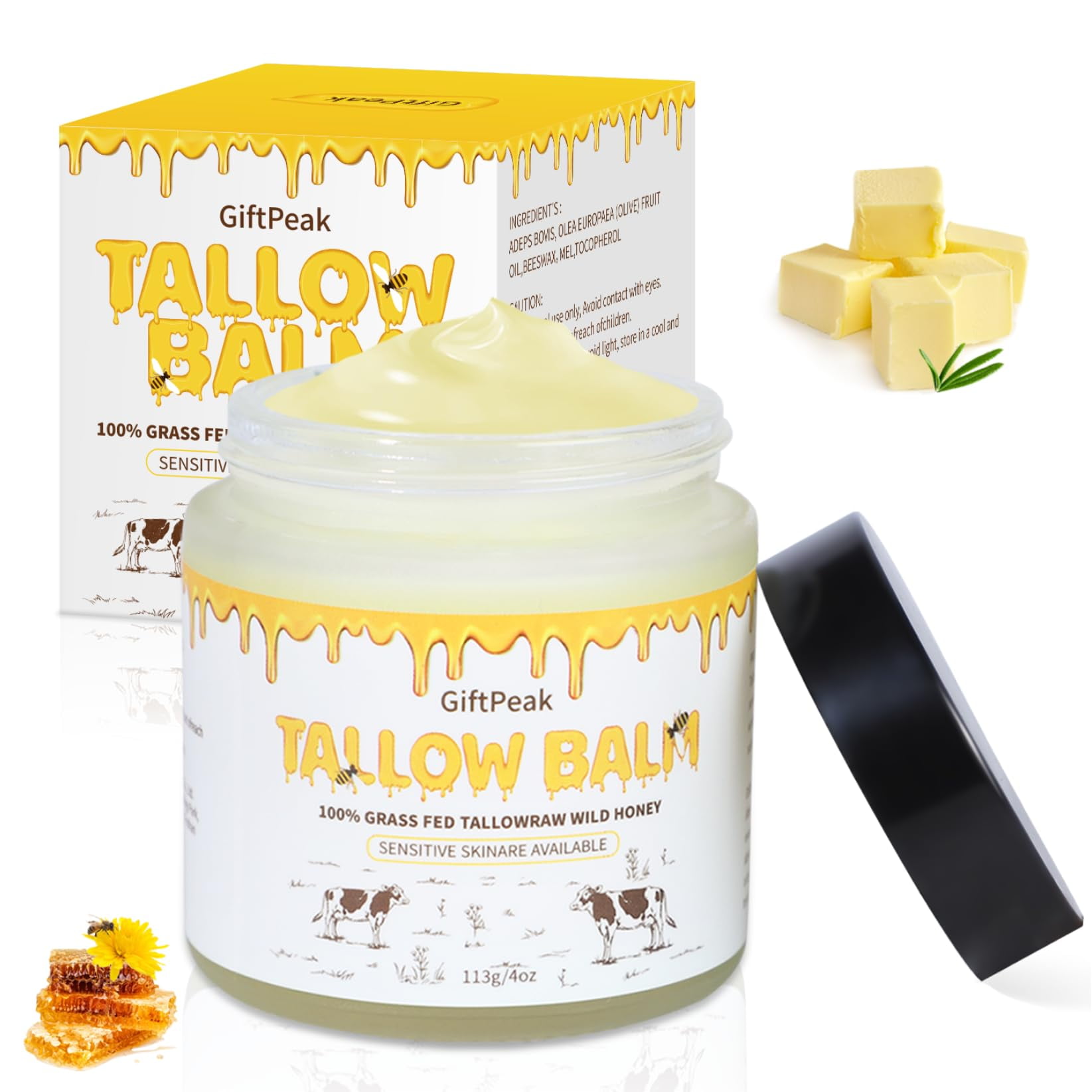 GiftPeak Beef Tallow for MSF2 Skin - Premium Tallow Honey Skin Balm ...