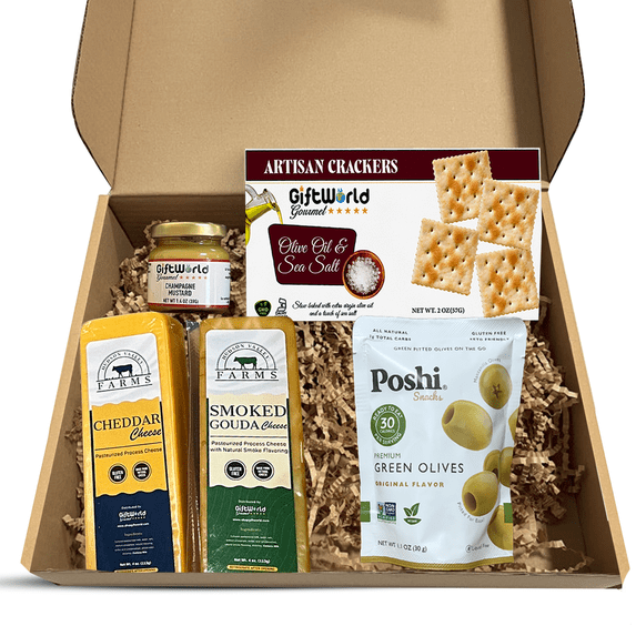 GiftWorld Assorted Cheese Gift Baskets, Gourmet Food Snack Packs for ...