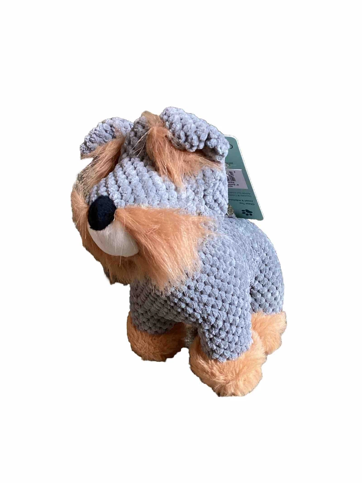 Giftable World 9'' Sammy Schnauzer Squeaky Crinkle Plush Dog Toy ...