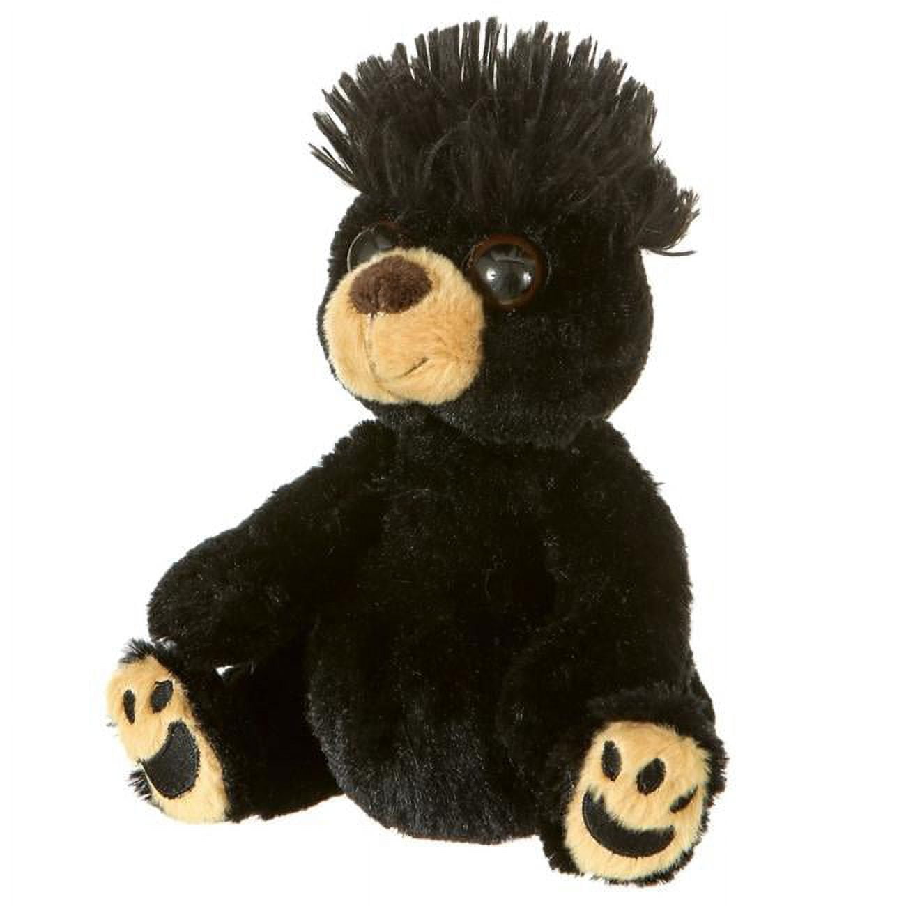 Giftable World S00030 7 in. Plush Mop Top Bear - Black - Walmart.com