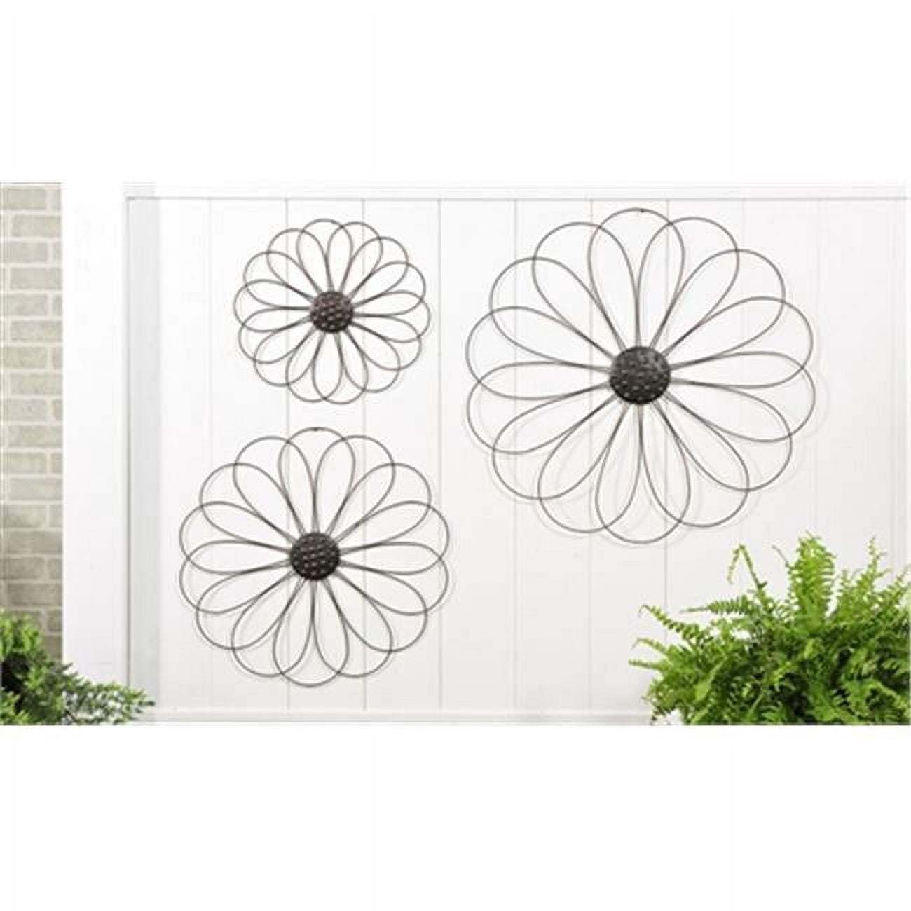 Giftcraft 707232 15. 7 x 28. 3 inch Sculpted Iron Flower Design Wall ...