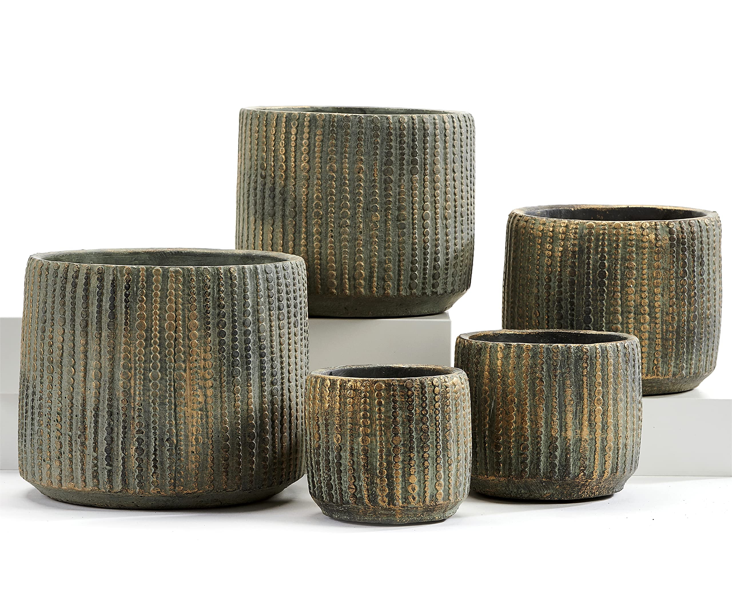 Giftcraft 717014 Textured Planters, Set of 5 - Walmart.com
