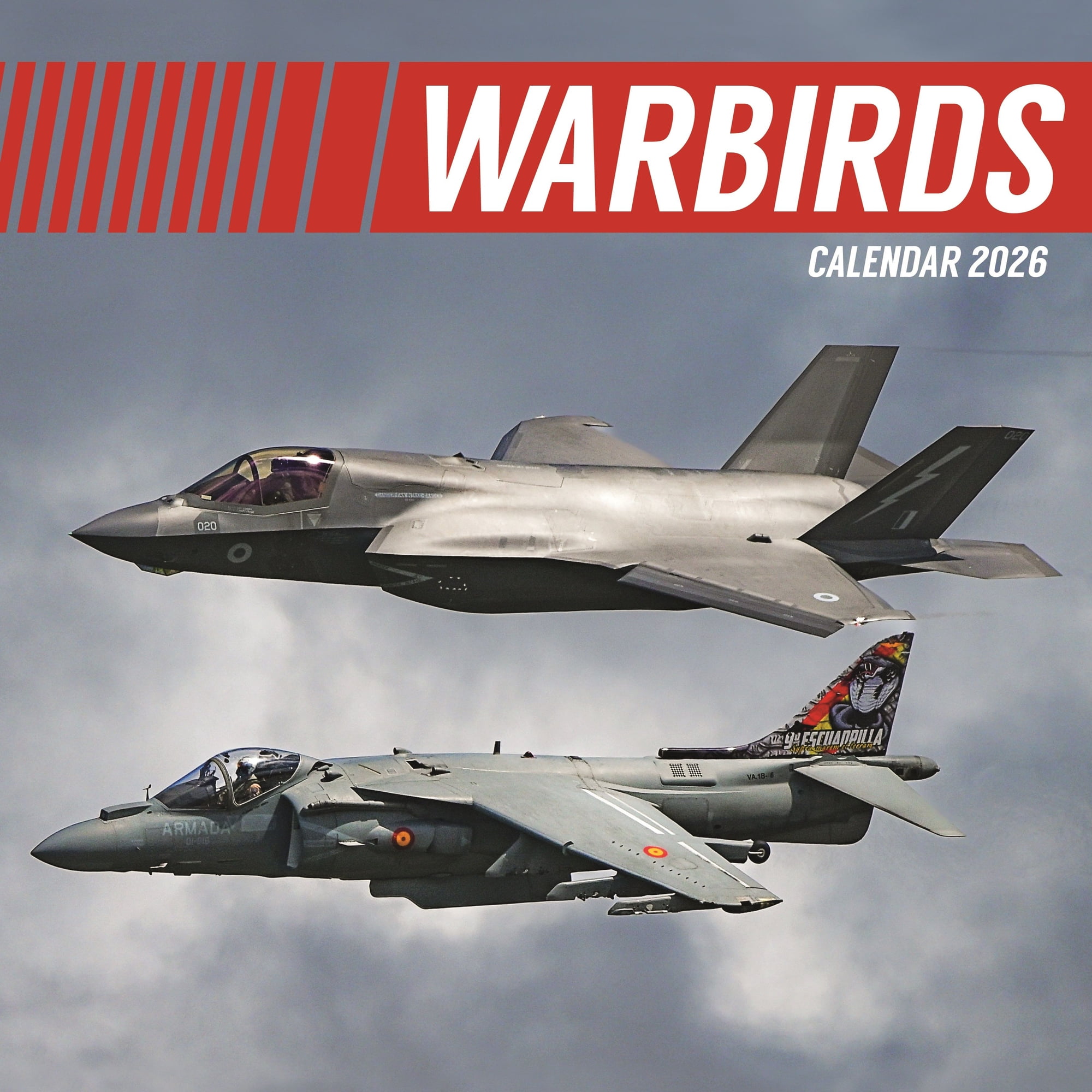 The Gifted Stationery 2026 Square Wall Calendar, Warbirds, 16-Month ...