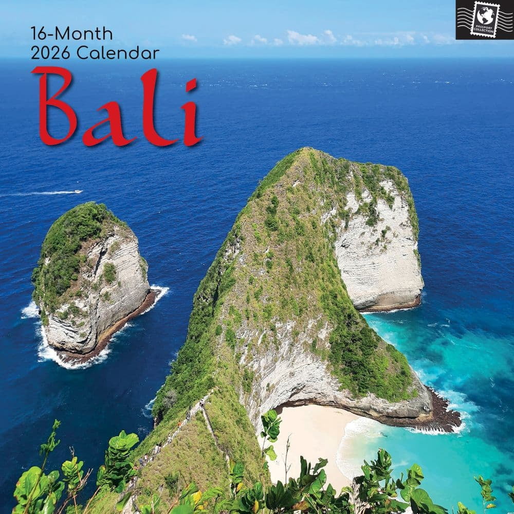 Gifted Stationery Co, Bali 2026 Wall Calendar, 12'' X 12'', 16-Month ...