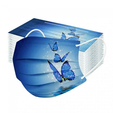 Walmart 50 Individually Wrapped Disposable Adult Face Masks, 3-Ply ...