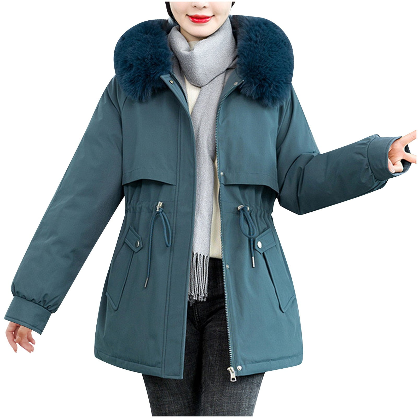 Giftesty Women Overcomes Cotton Clothes, Women's Hooded Cotton Clothes ...