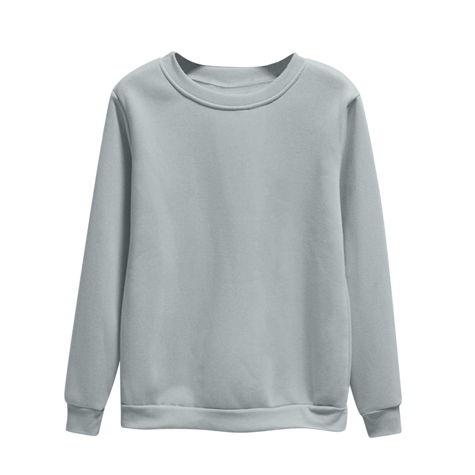 Giftesty Women's Oversized Tops Round Neck Sweatshirts Long Sleeve ...