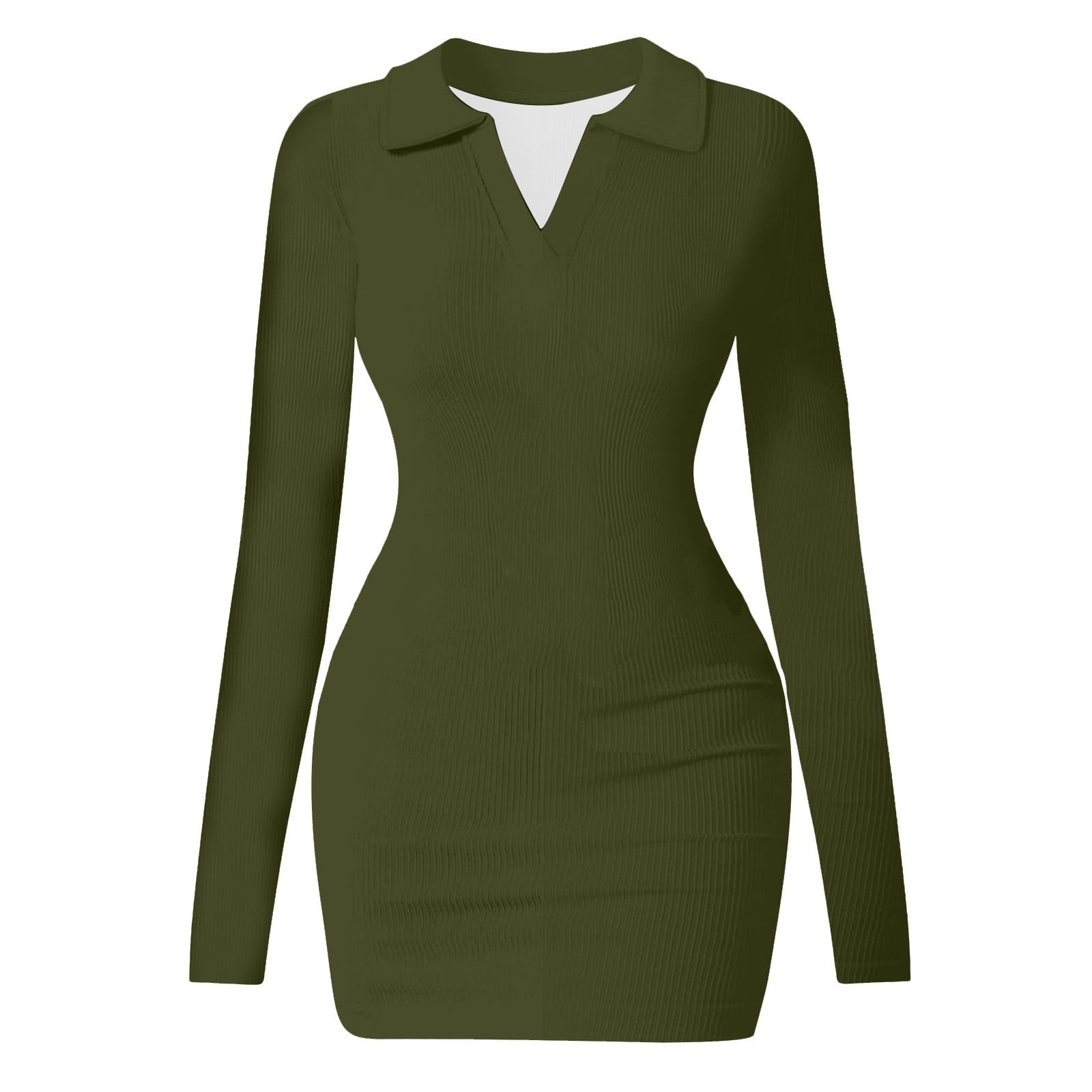 Giftesty Women's Solid Color Base Christmas Printed V-Neck Long Sleeve ...