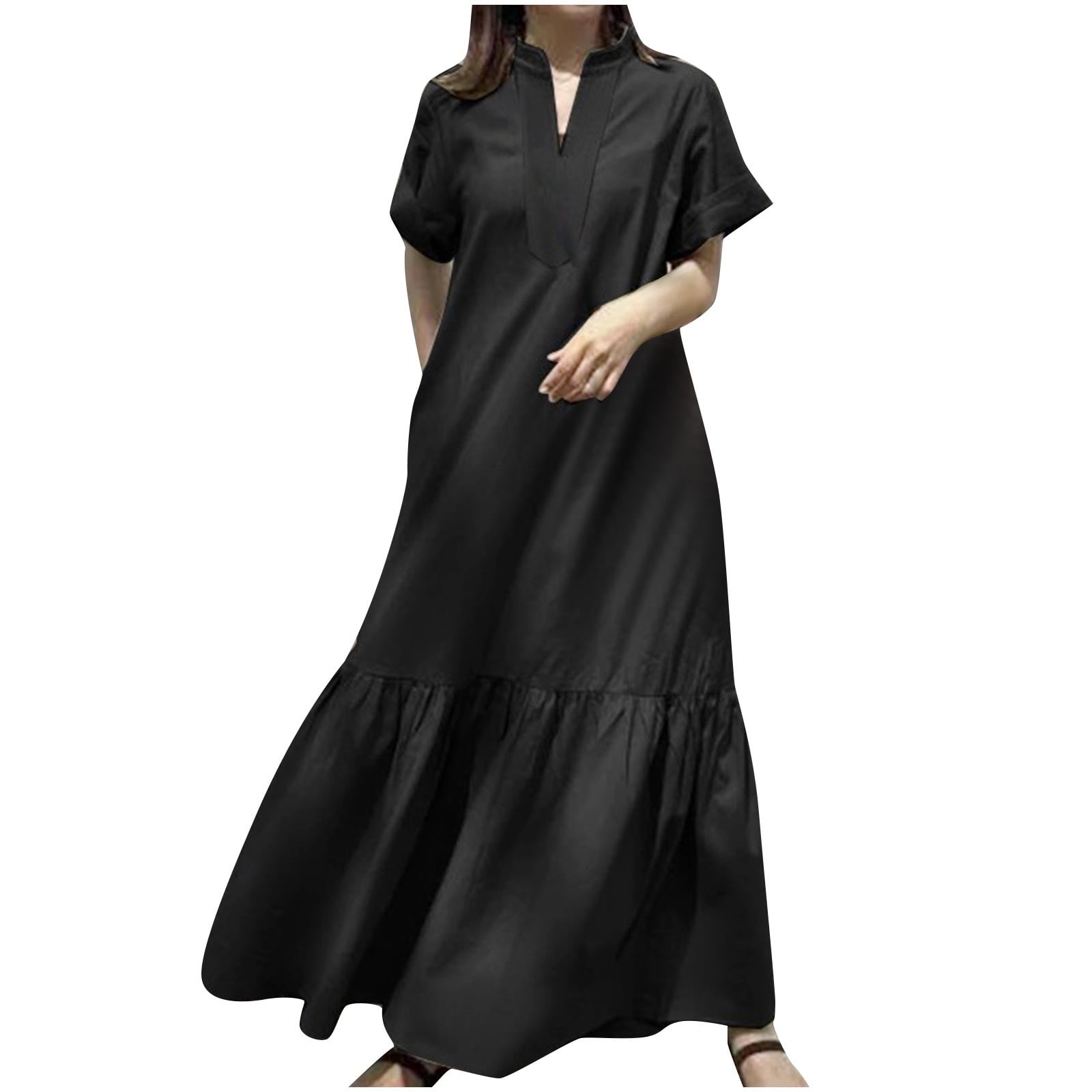Inleife Womens Summer Dresses Plus Size Fashion Women Casual Loose V ...