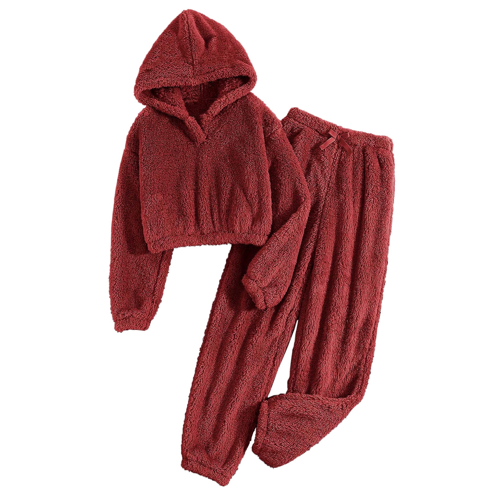 Giftesty Womens Two Piece Homewear Outfits Women's Pajamas Set Fleece ...