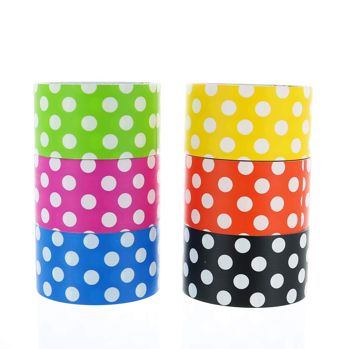 Giftexpress 6pk Assorted Colored Duct Tapes, Polka Dot Duct Tapes ...