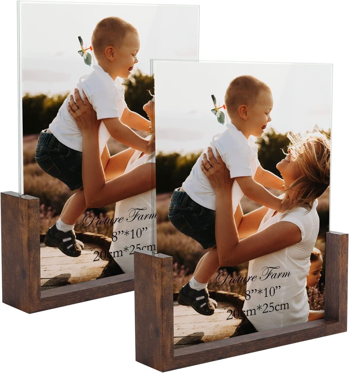Giftgarden 8x10 Wooden Picture Frame, 2 Pack Double Sided Frames with ...