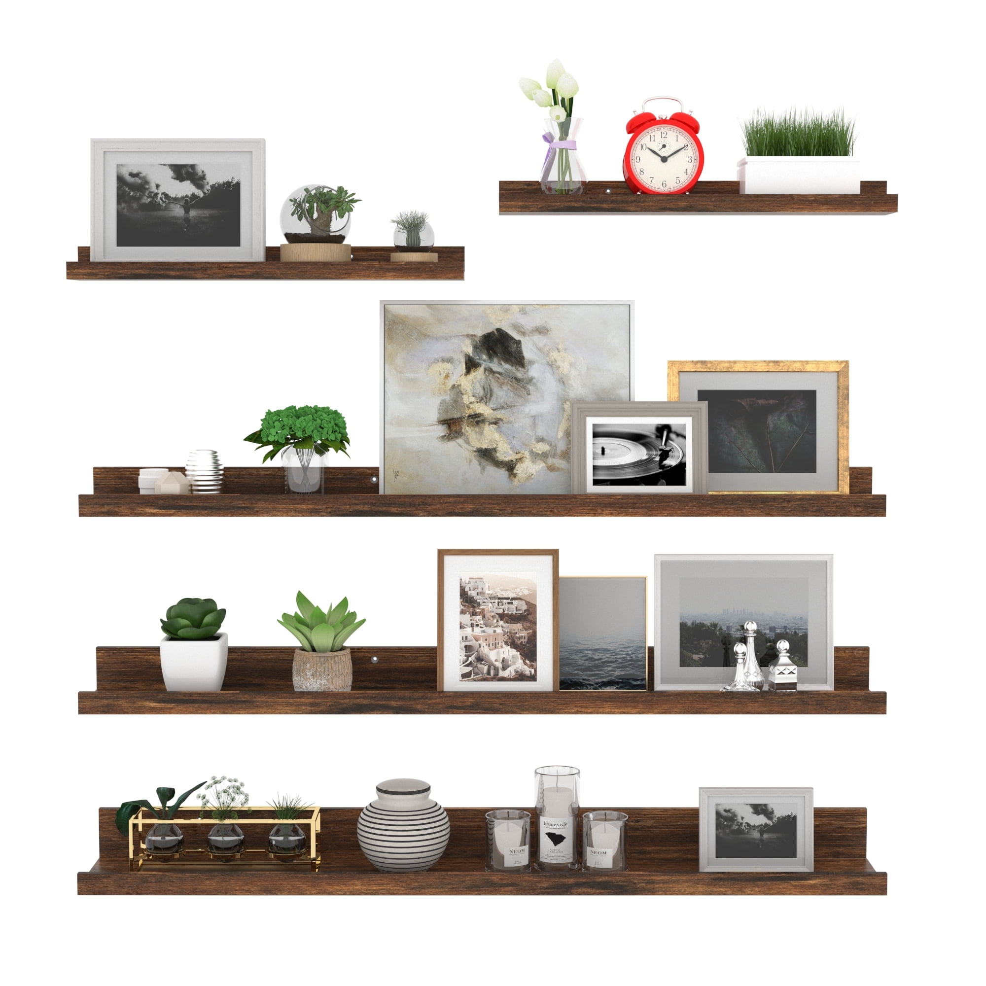 Kate & Laurel Kitt Floating Shelf with Drawers, Wall-mounted Chic ...