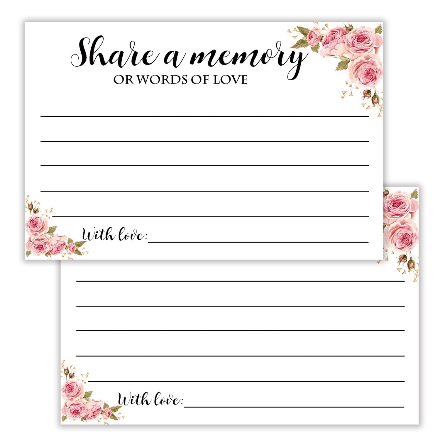 Giftideaworkshop 50 Floral Share A Memory SMRCards for Celebration of ...