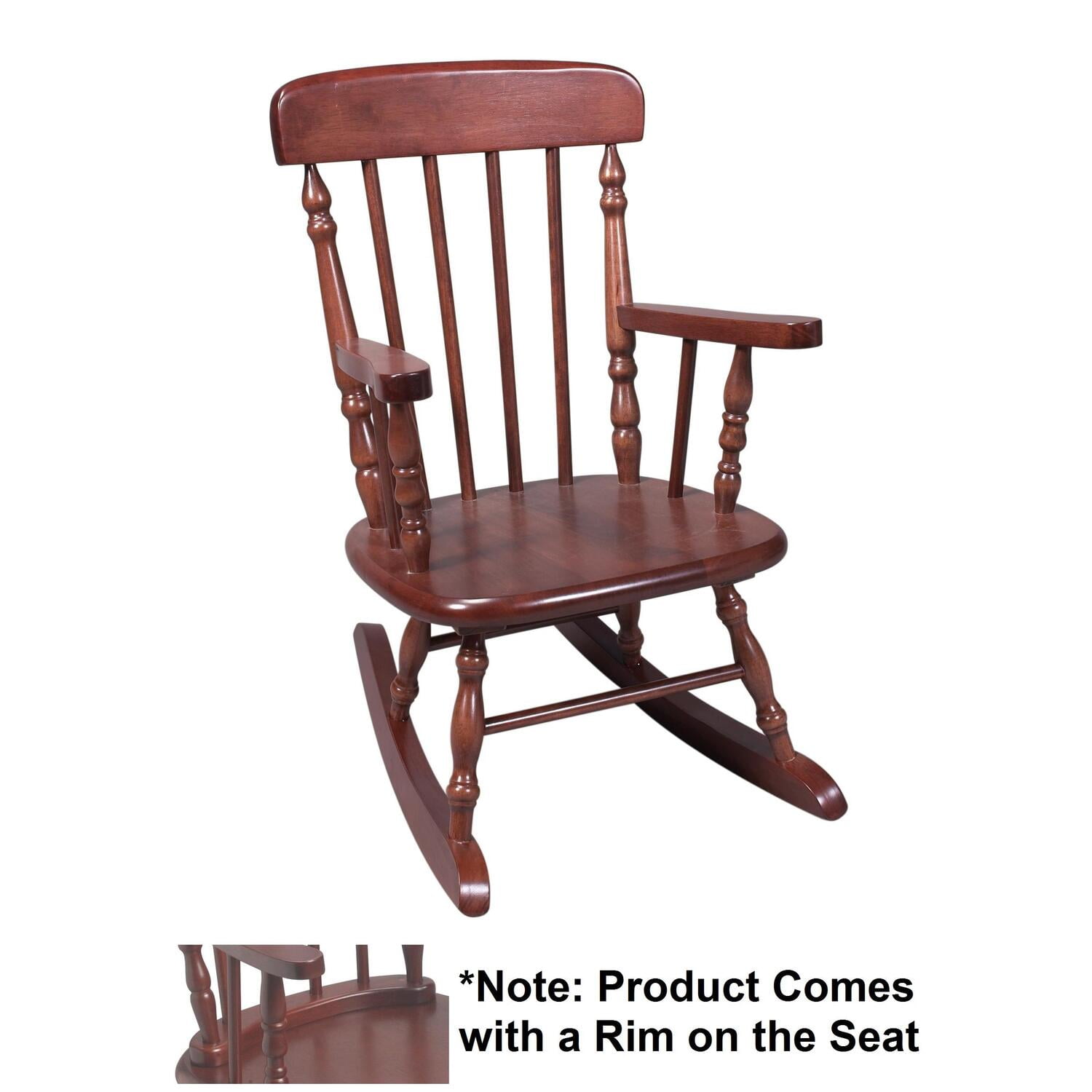 Gift Mark Hardwood High Back Rocking Chair, Cherry - Walmart.com