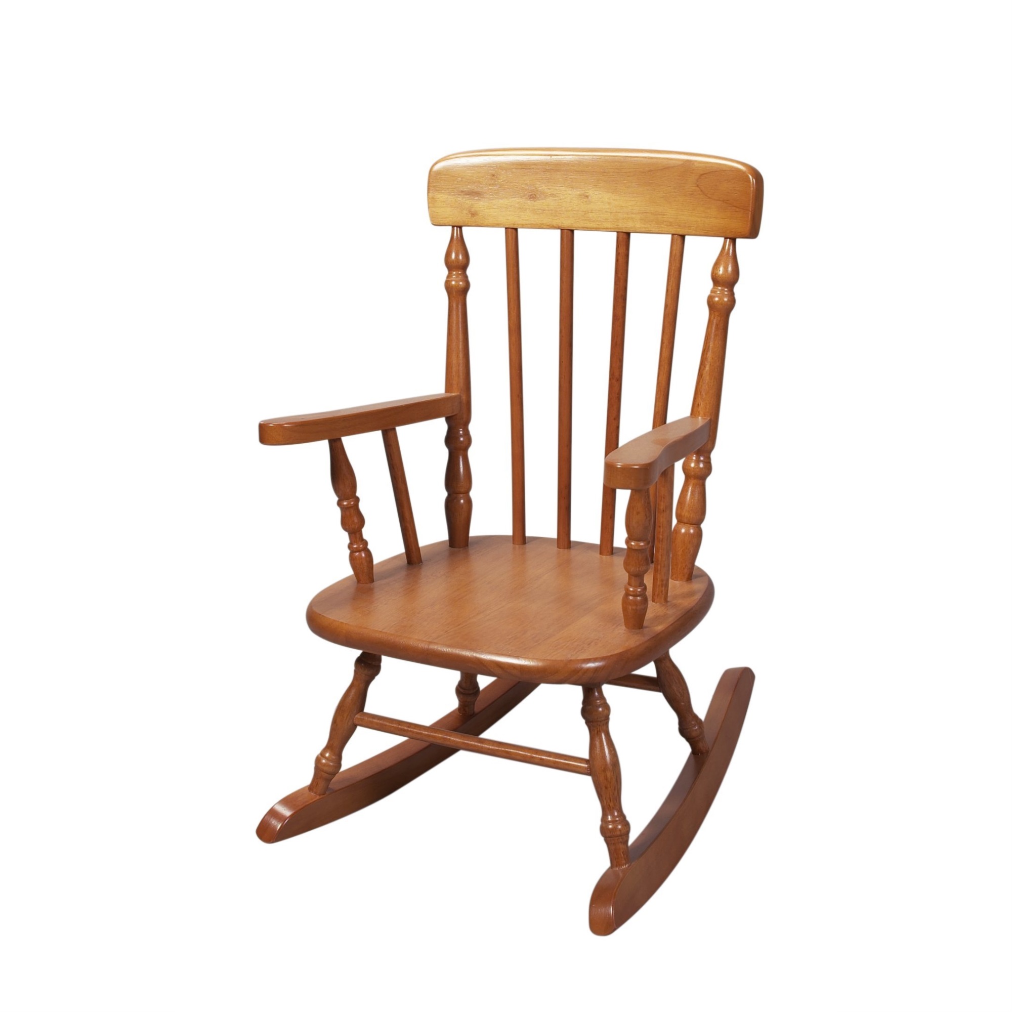Gift Mark Deluxe Child's Spindle Rocking Chair, Solid Wooden Kids Size ...