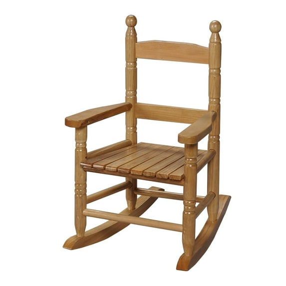 Giftmark Wooden Children's Double Slat Back Rocking Chair, Natural Wood ...