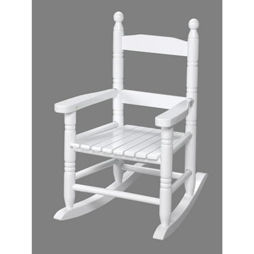 Gift Mark Kids Mission Style Ladder Back Rocking Chair with Upholstered ...
