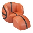 Basketball Themed Upholstered Kid's Chair with Ottoman - Walmart.com