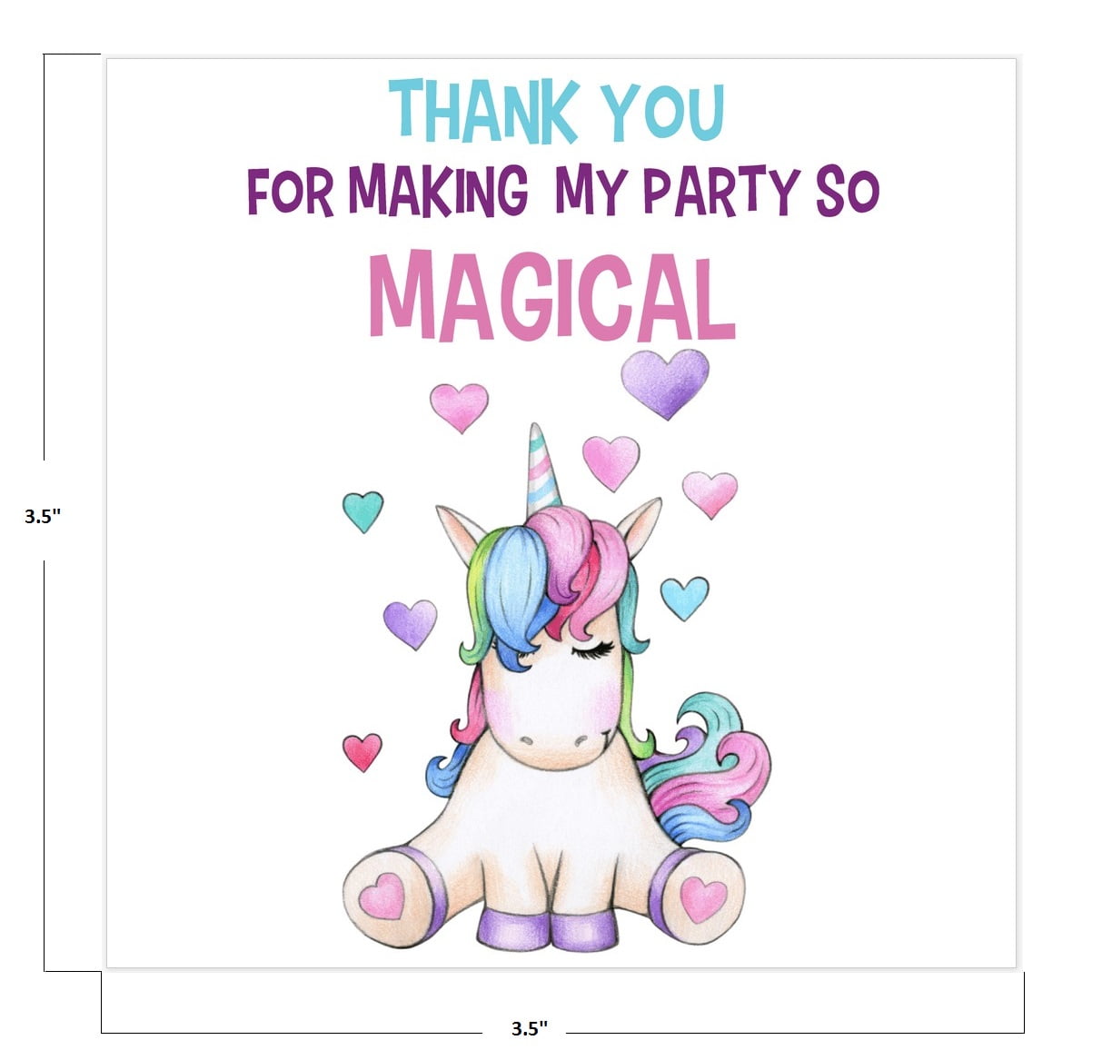 GiftoMania Birthday Party Thank You Sticker Label Great for Themed ...