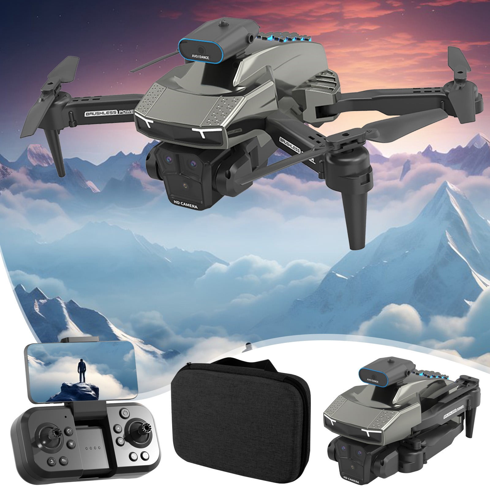Gifts for 13 Year Old Boys, FPV Drone with 1080P Double Camera .4G WIFI ...