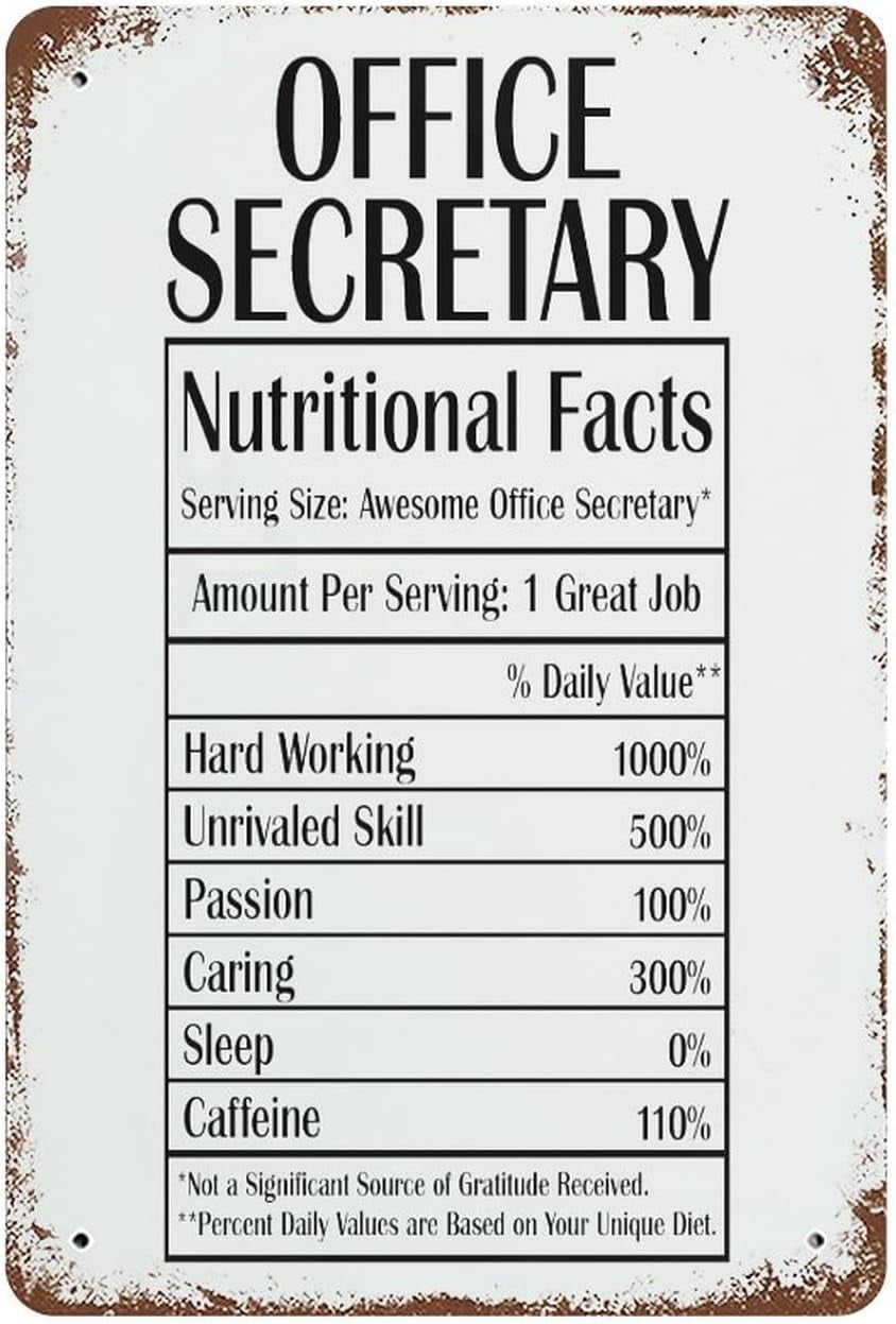 Gifts Aluminum Sign Custom Metal Signs Outdoor Office Secretary ...