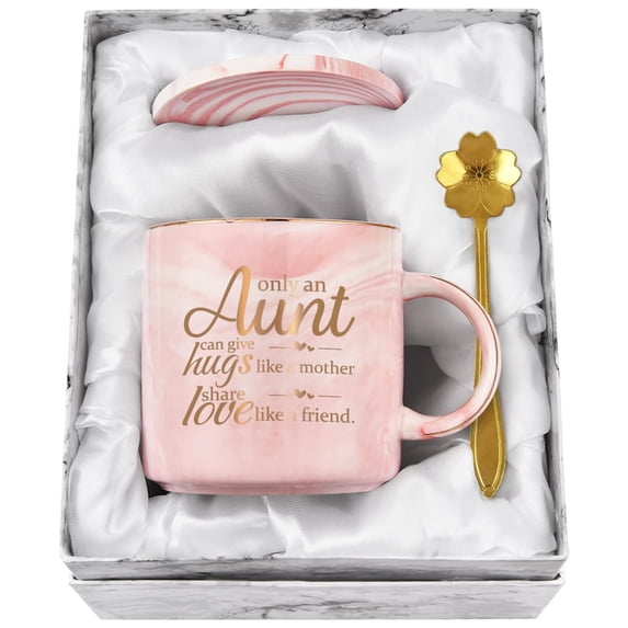 Futtumy Best Aunt Mug - 12 fl oz, Pink Ceramic, Ideal for Mother's Day ...